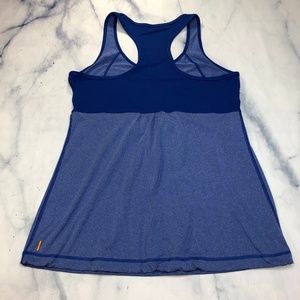Lucy | Tops | Lucy Heathered Blue Mesh Racerback Athletic Tank | Poshmark